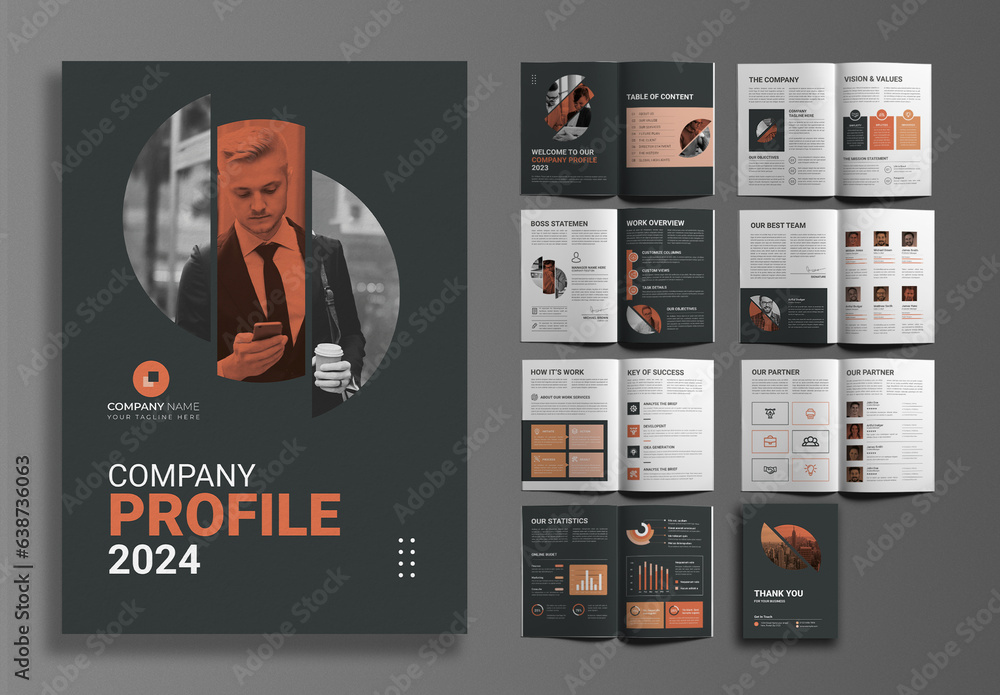 Company Profile Stock Template | Adobe Stock