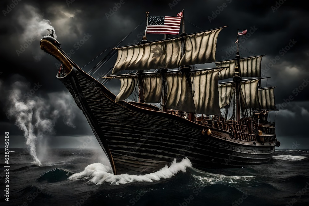 A digital oil painting of a dramatic cinematic scene of an antique ...