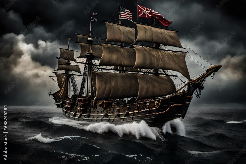 A digital oil painting of a dramatic cinematic scene of an antique ...