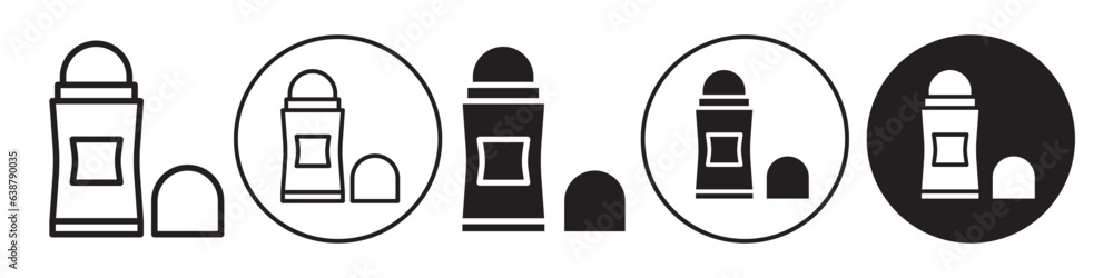 Deodorant Icon. Symbol of roll on perfume stick or deo bottle. Flat ...