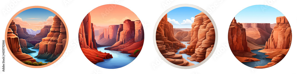 Canyon clipart collection, vector, icons isolated on transparent ...