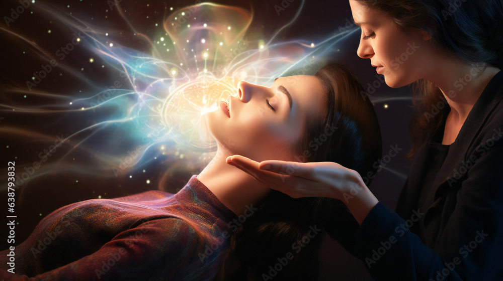 Reiki Healing session. Generative AI. Stock Illustration | Adobe Stock