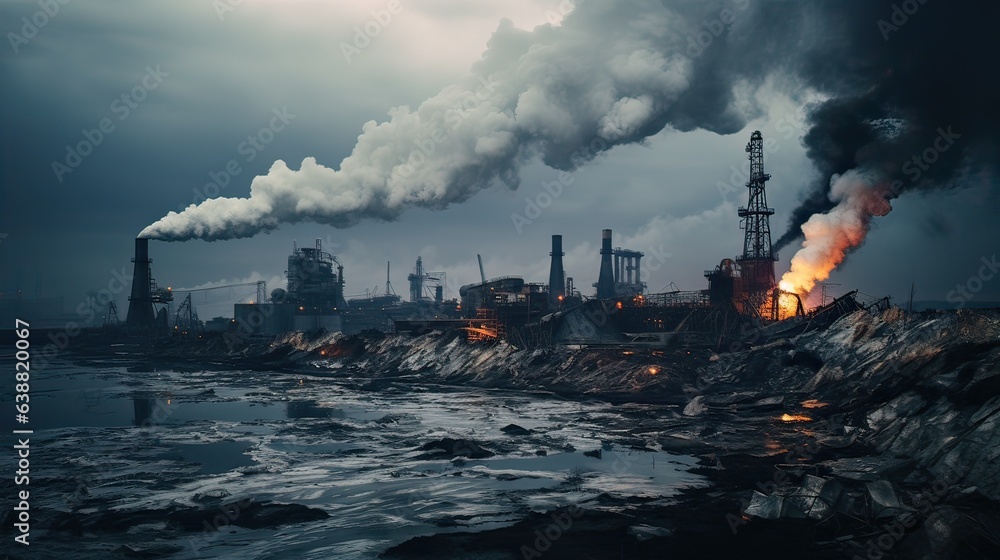The world after nuclear war, nuclear pollution, nuclear waste water ...