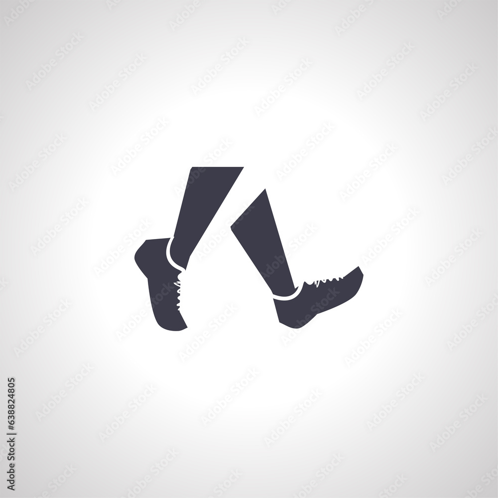 Legs icon. Leg, ankle and knee icon. walking icon Stock Illustration ...