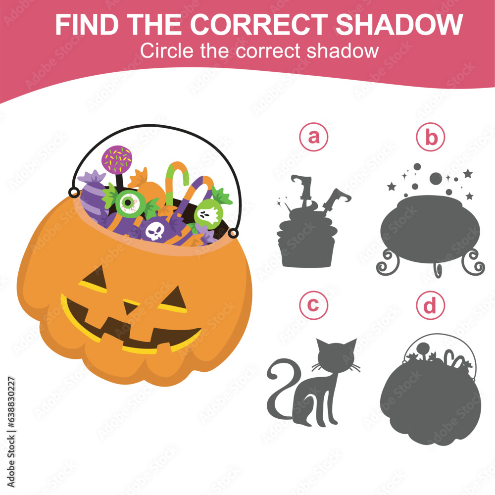 Find the correct shadow worksheet for kids. Match the image with the ...