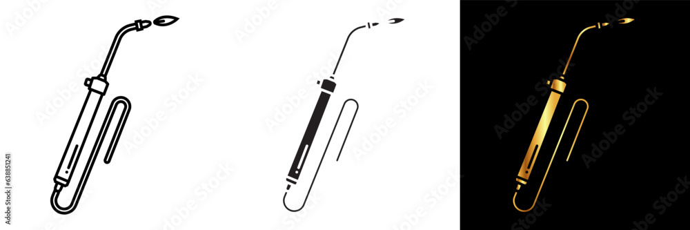 Welding Torch Icon, an icon representing a welding torch, symbolizing ...
