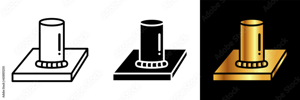 Welded Metal Joint Icon, an icon representing a welded metal joint ...