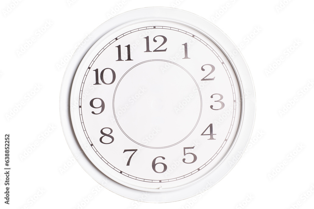 Clock face without the hands isolated on white background Stock Photo ...