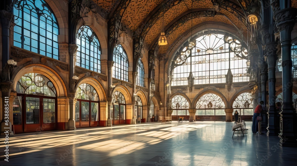 A historical train station, built between the years 1800 and 1900, that ...