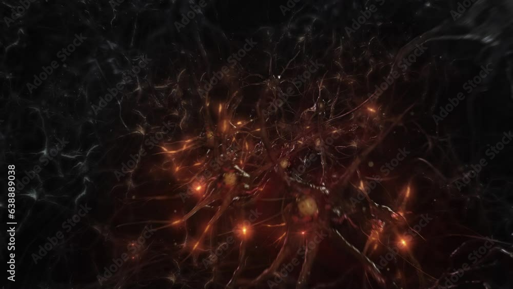 Neurons and Neural Connection Networks with Glowing Links. Journey ...