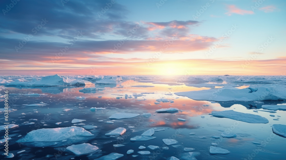 Ice sheets melting in the arctic ocean or waters, Ice Melting, Global ...