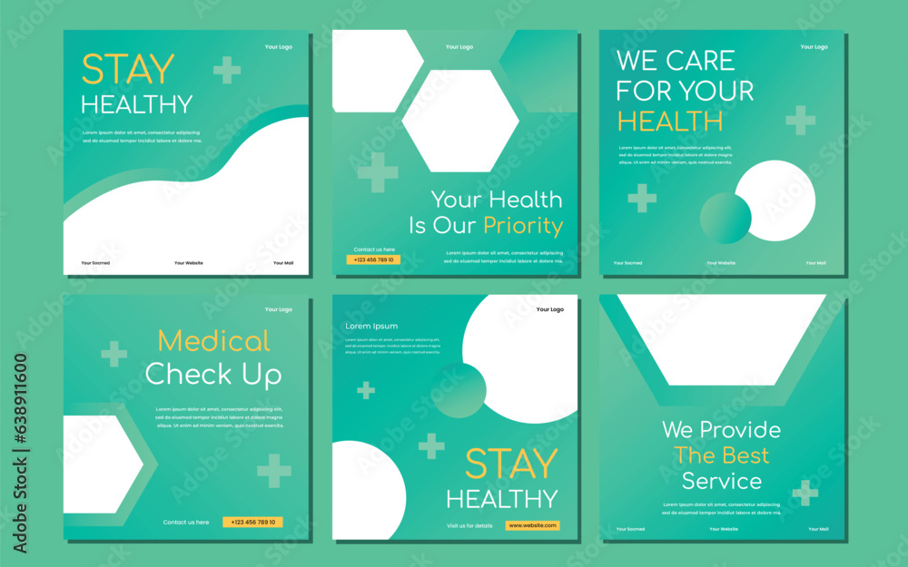 Medical Social Media Post Template, Healthcare Social Media Banner ...