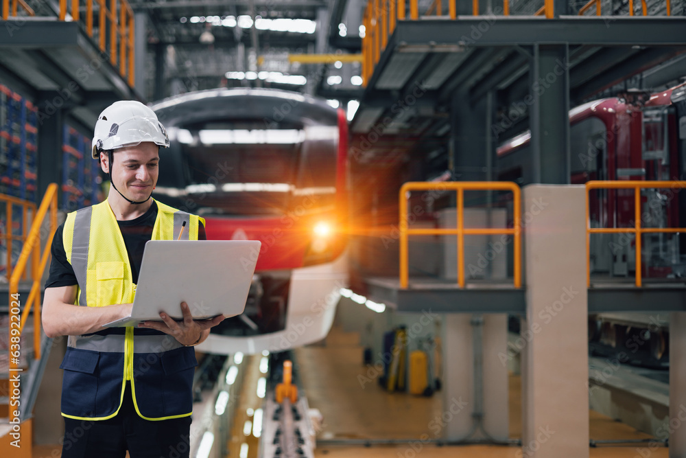 Smart engineer modern electricity train inspector service train ...