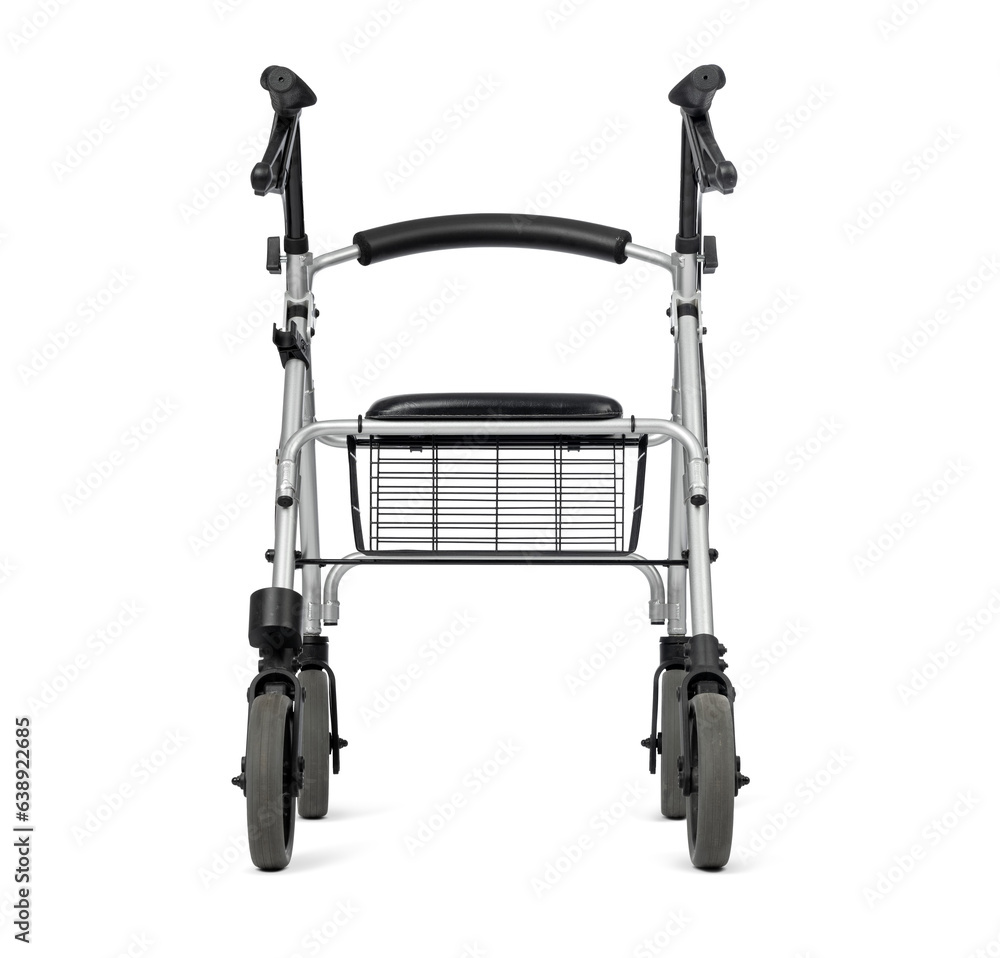 Aluminum rollator to support the walking of elderly and recovering ...