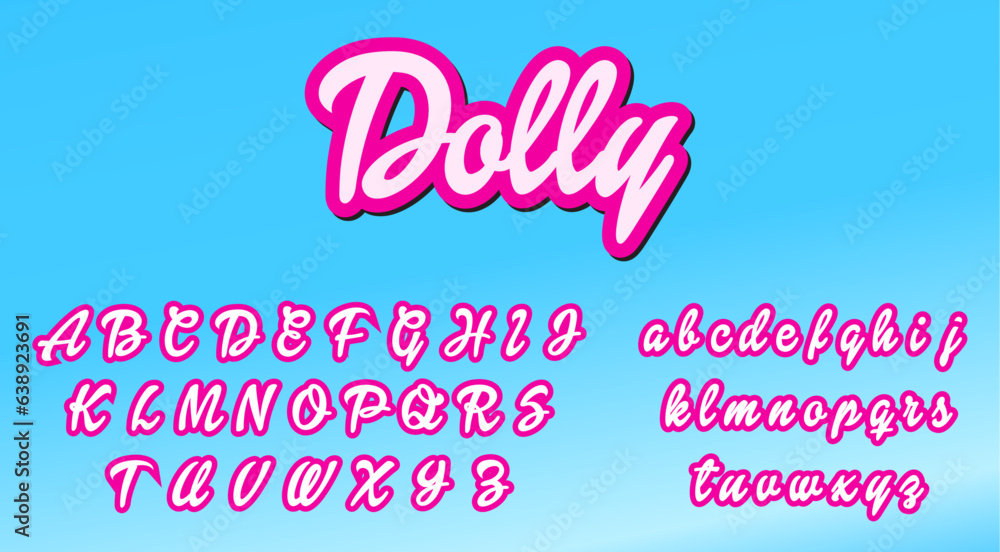 Cartoon Alphabet for feminine topics. Soft curves with vivacious flair ...