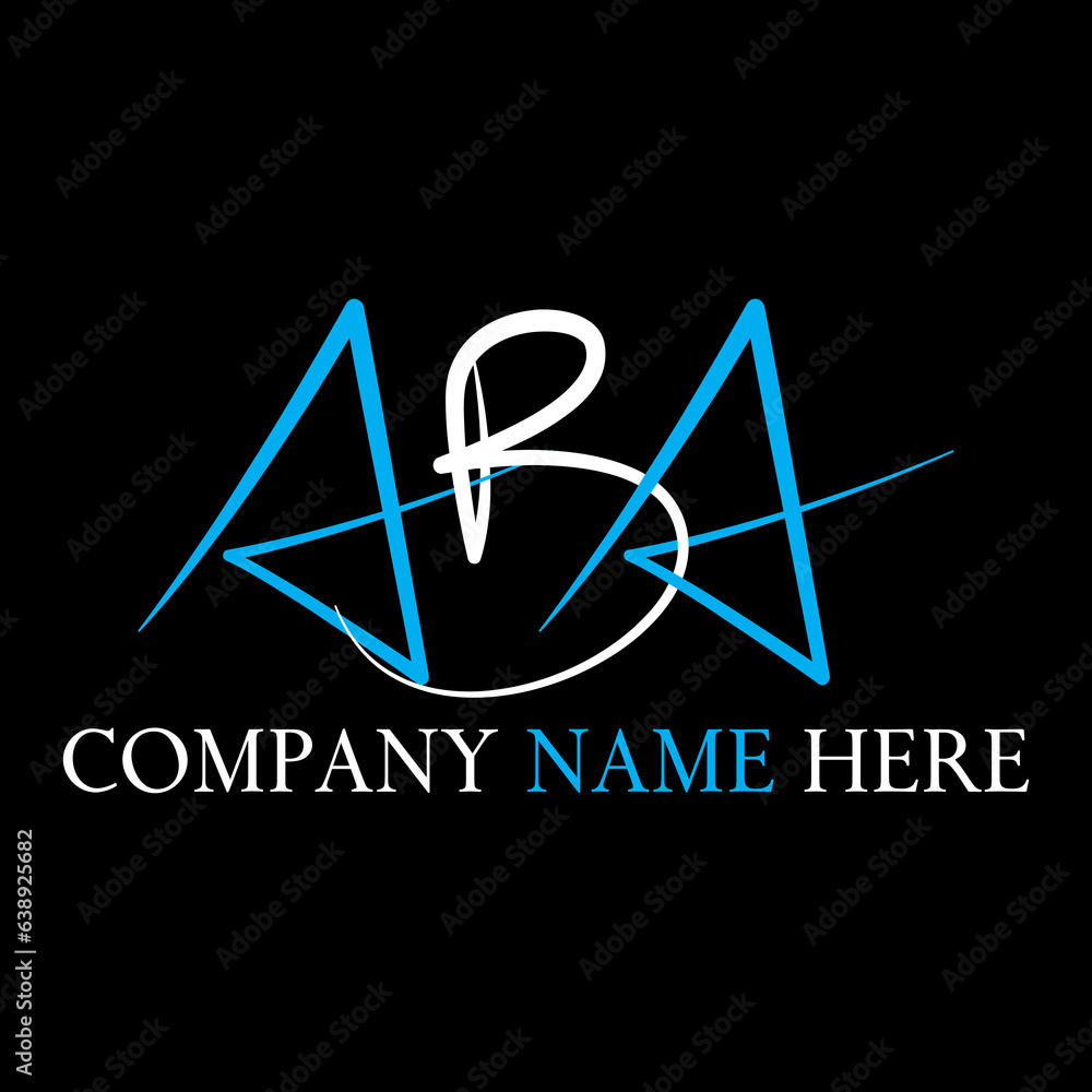 ABA letter logo design with a circle shape. ABA circle and cube shape ...