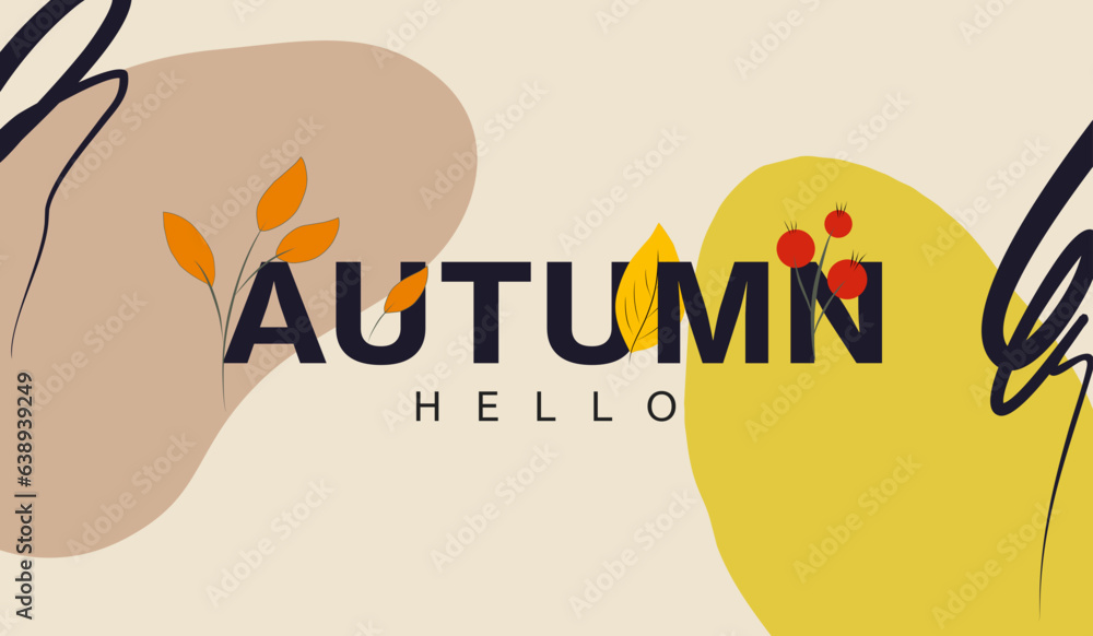 Autumn background, banner, poster or flyer design. Vector illustration ...
