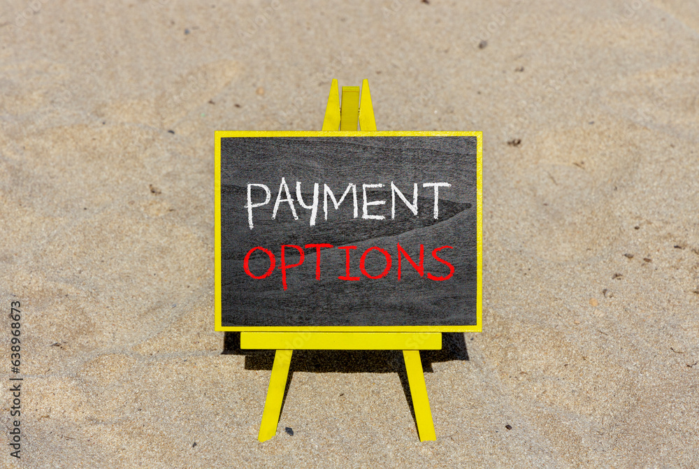 Payment options symbol. Concept words Payment options on beautiful ...