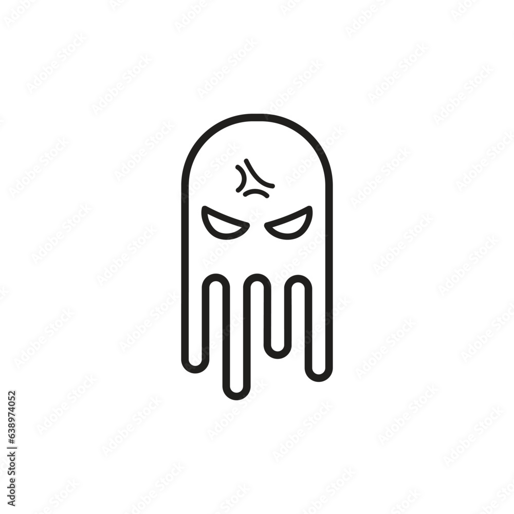 Angry ghost vector design, you can use it as part of your Halloween or ...