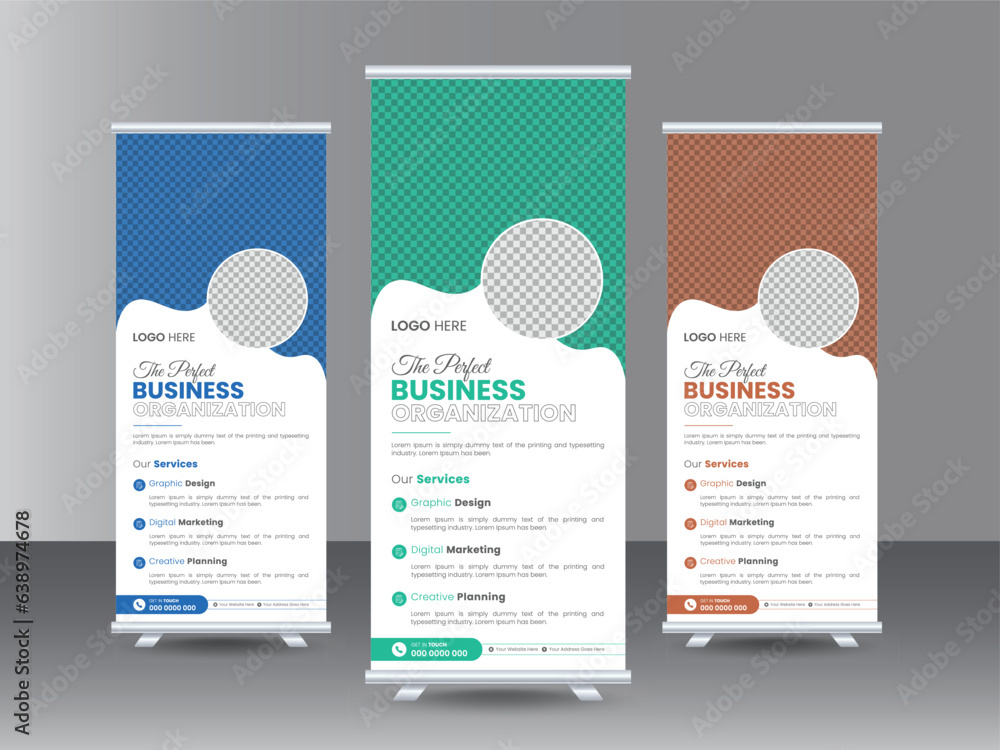 Modern Exhibition Advertising Trend Business Roll Up Banner, Business ...