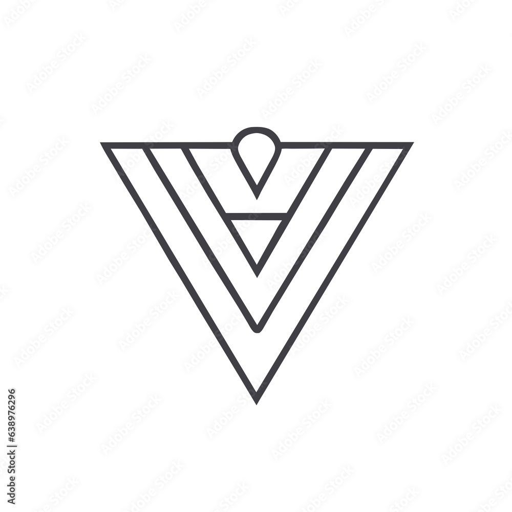 Distinctive Minimalistic Logo Design with a Letter V and a Check Mark ...