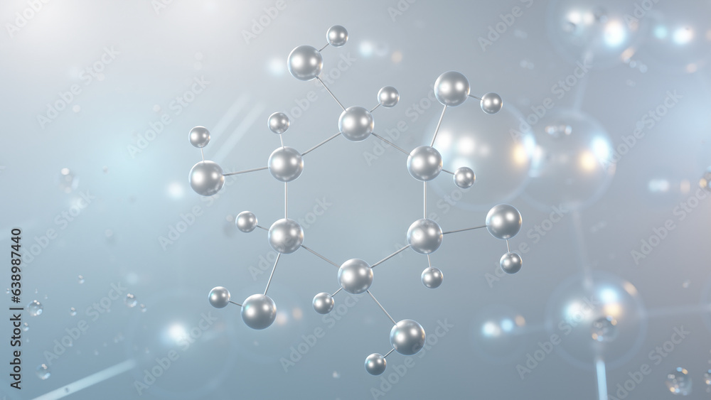 inositol molecular structure, 3d model molecule, myo-inositol ...