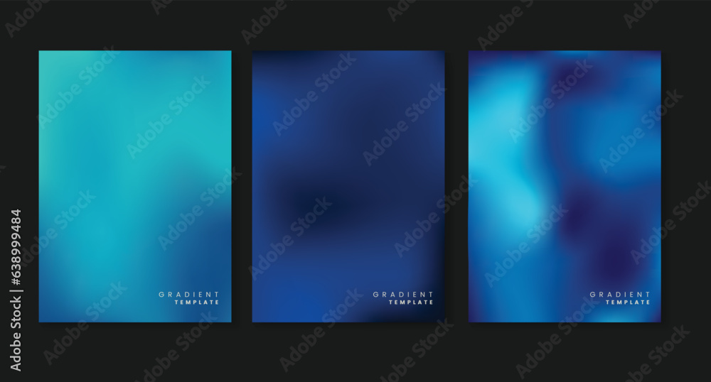Blue gradient template, dark blue gradient background Stock Vector ...