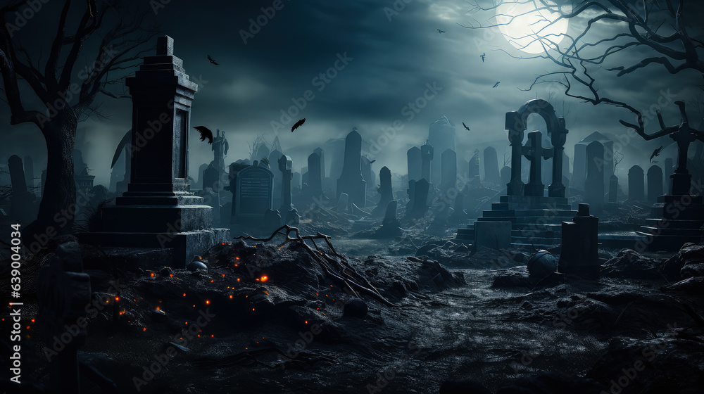 Spooky Halloween background or wallpaper design for posters, invitation ...