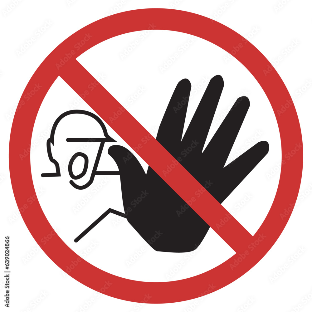 Vector graphic of sign prohibiting the unauthorized access to the ...
