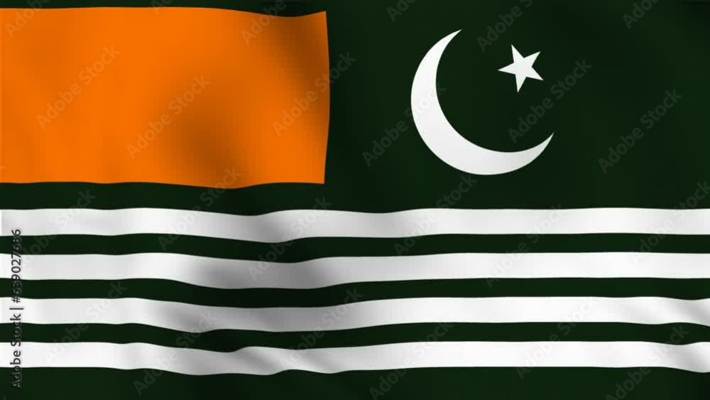 Azad Jammu and Kashmir national flag video. 3D Azad Jammu and Kashmir ...