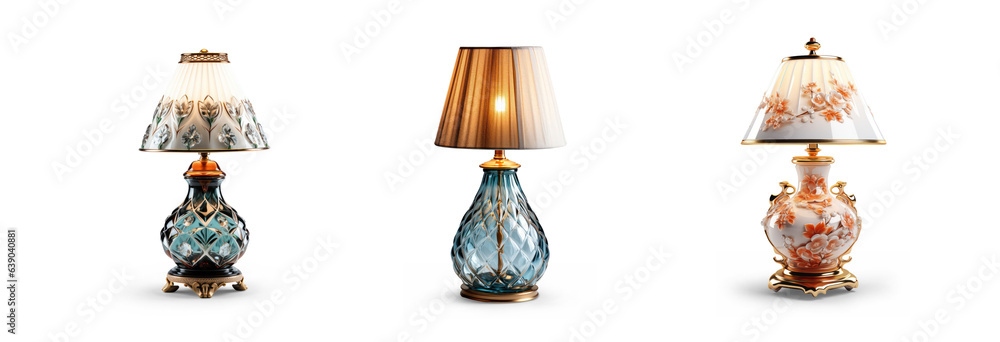 collection Set of different decor styles of retro vantage and modern ...