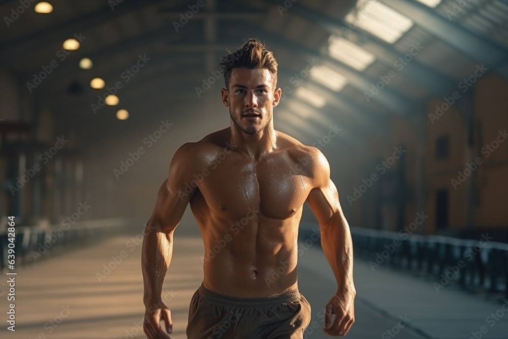 Fitness bodybuilding sports, beautiful muscular relief body, fitness ...