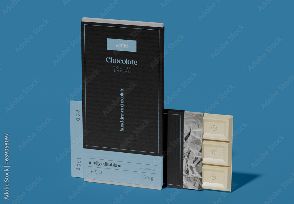 Chocolate Bar Wrapper Mockup Stock Template | Adobe Stock