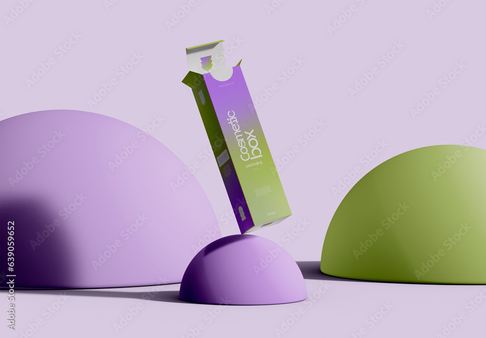 Box Tube Design Mockup Stock Template | Adobe Stock