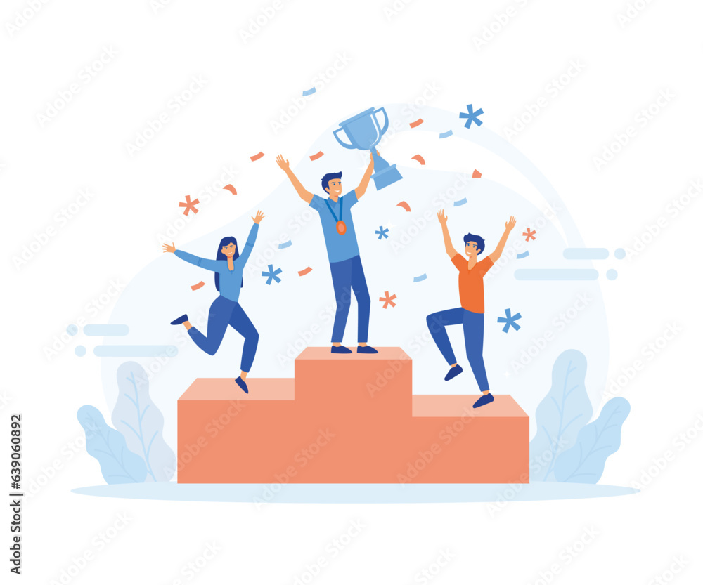 Poster Employee recognition and competition award business concept ...