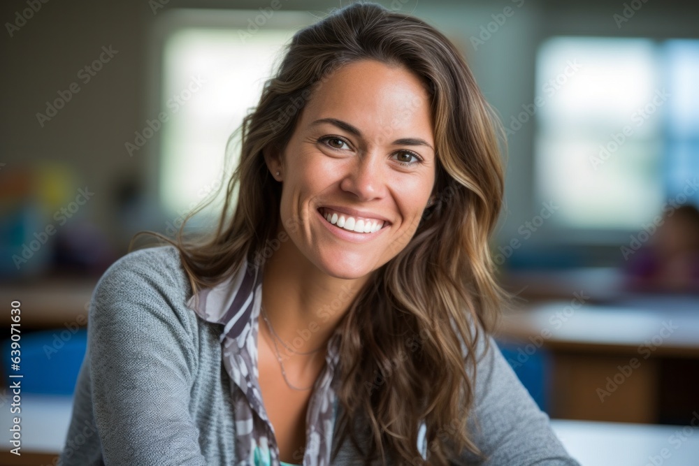 Headshot portrait photography of an inspiring teacher motivating ...