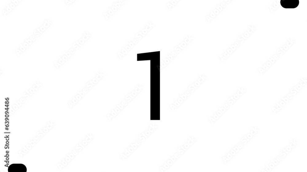 5 seconds countdown timer animation with split snake game effect ...