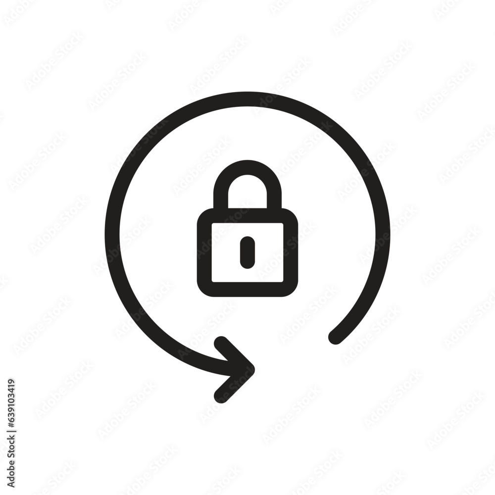 reset password lineal icon Stock Vector | Adobe Stock