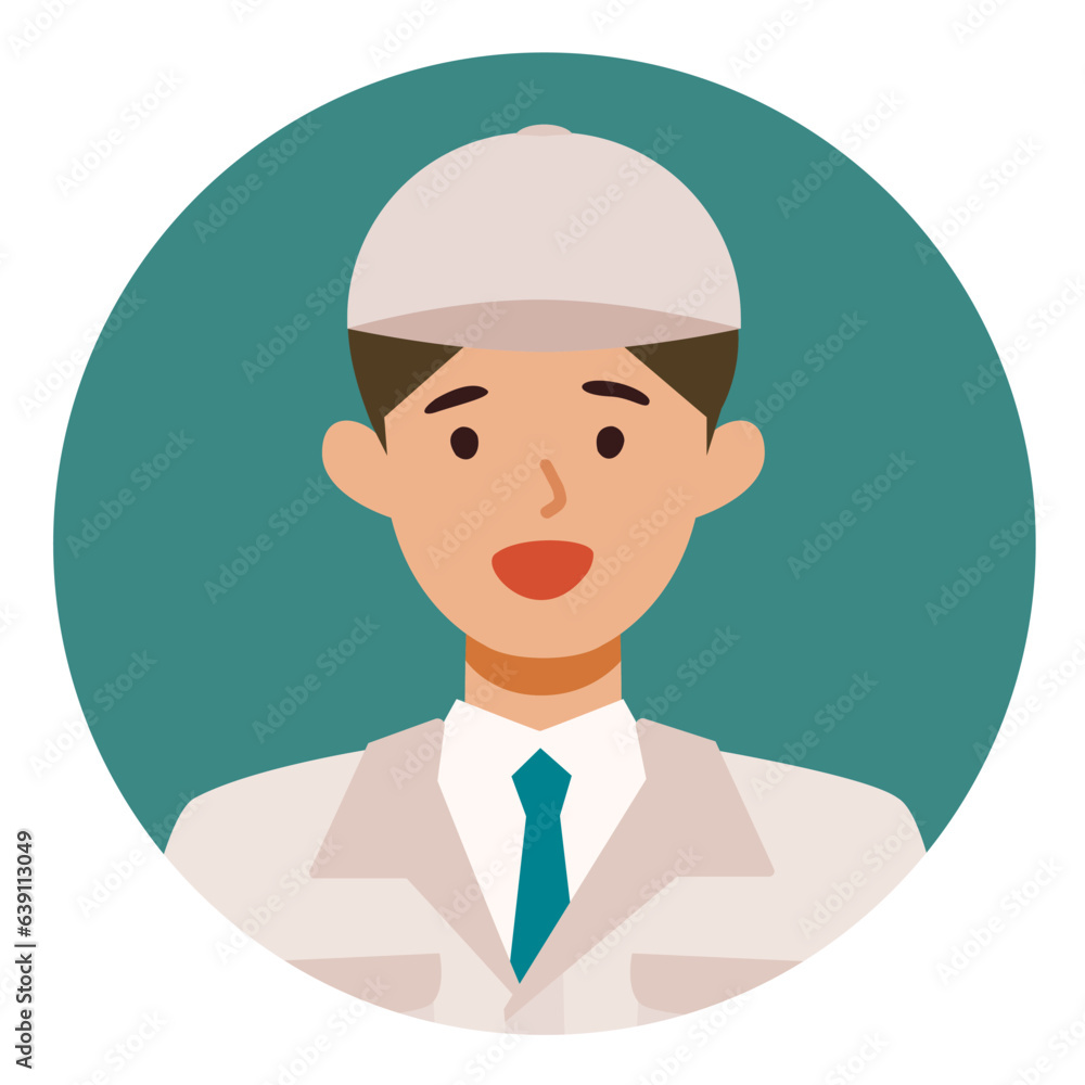 Man wearing factory worker uniform. Factory worker Man cartoon ...
