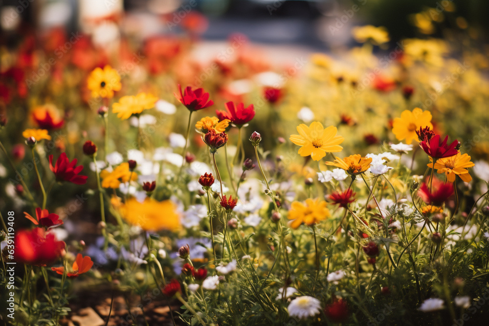 natural beauty and spontaneity of a garden filled with wildflowers ...