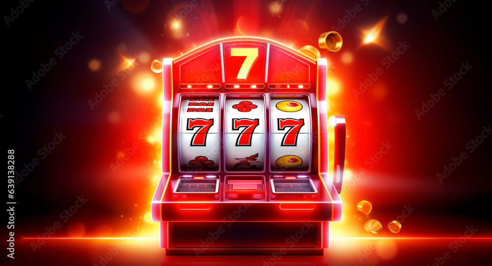 Slot machine wins the jackpot 777 in casino. Banner | Uwalls.co.uk
