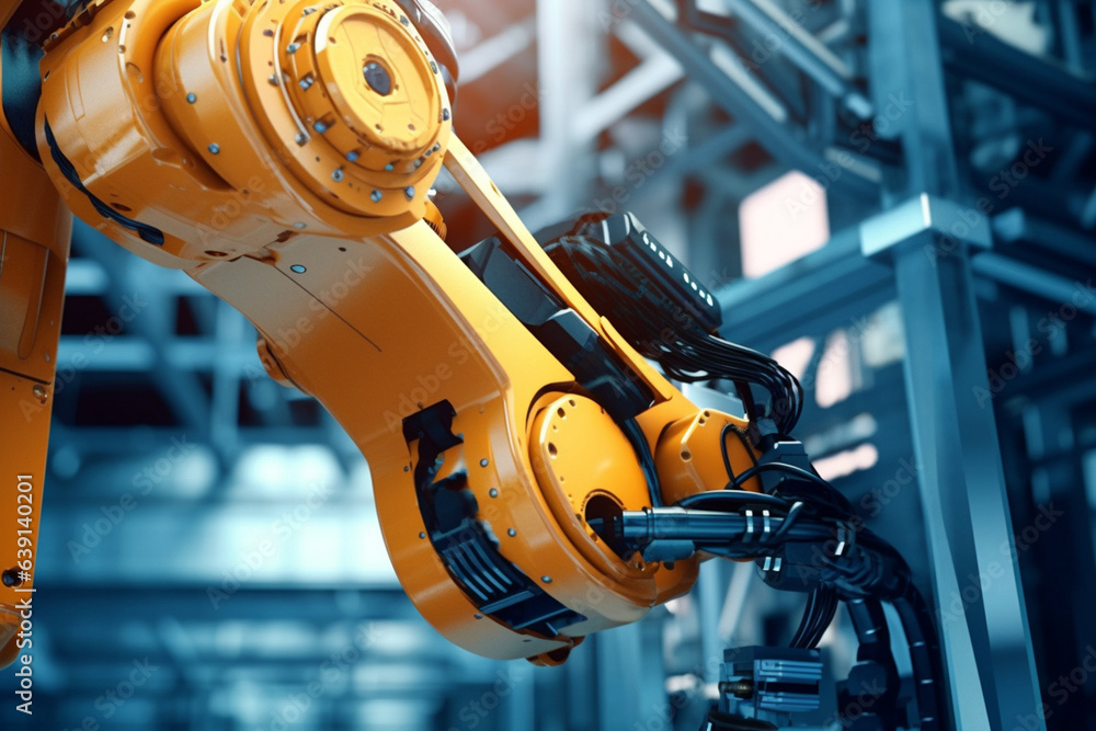 Smart industry robot arms for digital factory production technology ...