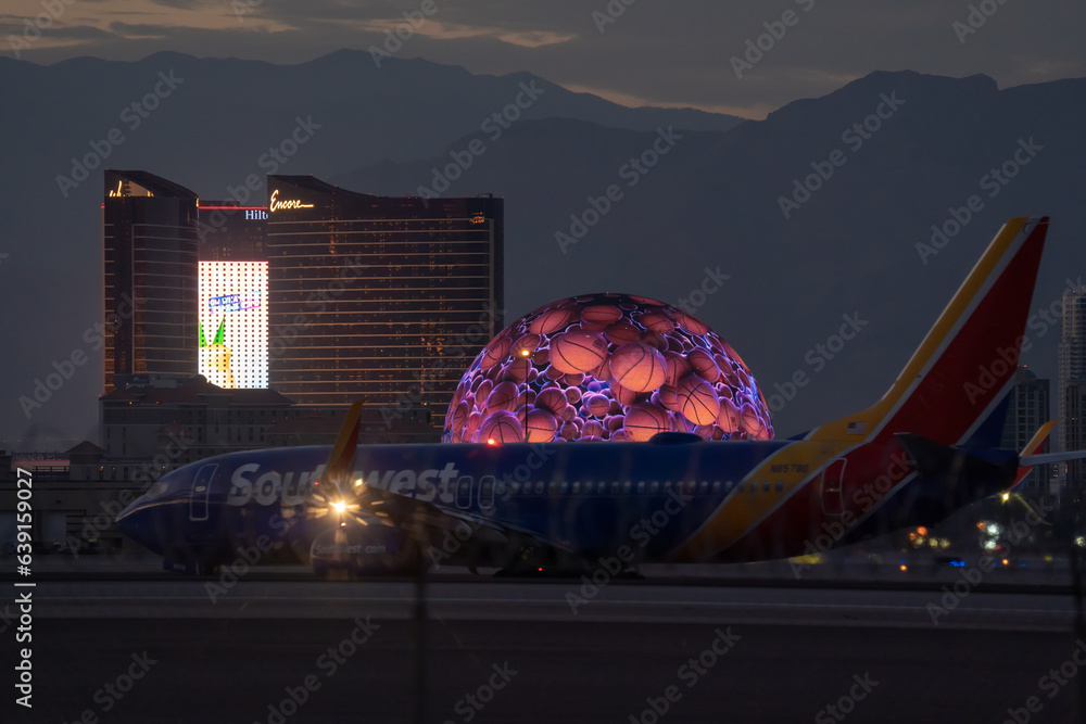 Las Vegas, Nevada, the USA, 25 August 2023: Airplane of Southwest ...