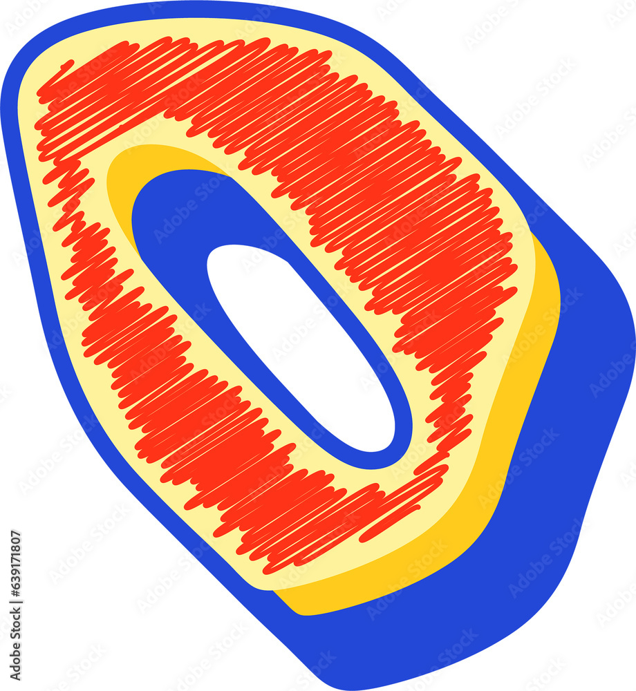 3D Scribble Alphabet Letters, Numbers, And Signs On A Transparent ...