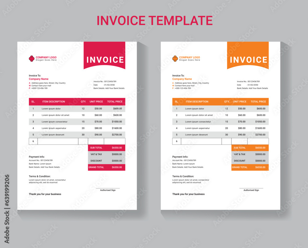 Fototapeta mapa świata dla dzieci Vector clean invoice template ...