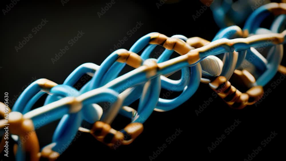 Macro microscope video of tRNA A detailed view of the structure of a ...