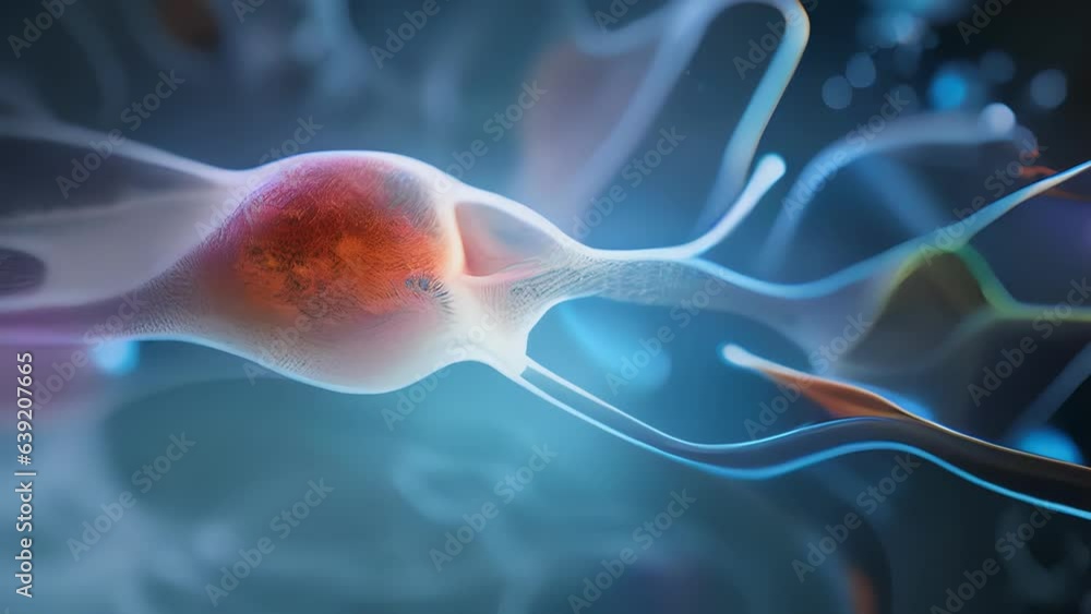 Astrocyte micrograph a closeup view of an astrocyte a type of cell ...