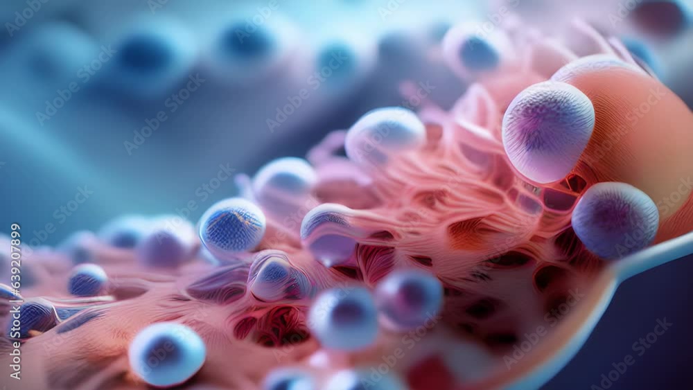 macro microscope video provides a clear view of Staphylococcus bacteria ...