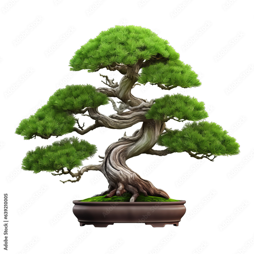 Bonsai tree isolated on a transparent background PNG Stock Illustration ...