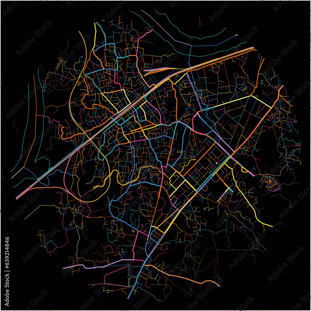 Colorful Map of Kalyan-Dombivli, Maharashtra with all major and minor ...